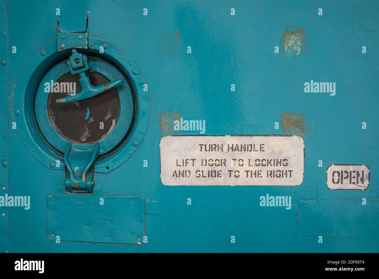 signs on the door of an old russian plane Stock Photo - Alamy