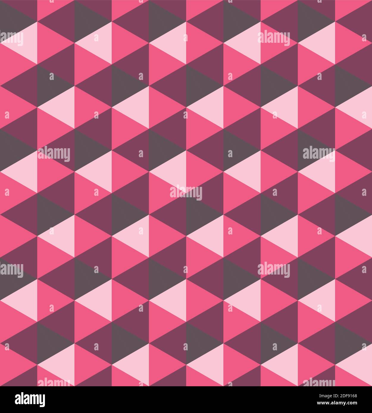 Pink hexagonal pyramids. Seamless vector pattern background. 3D relief ...