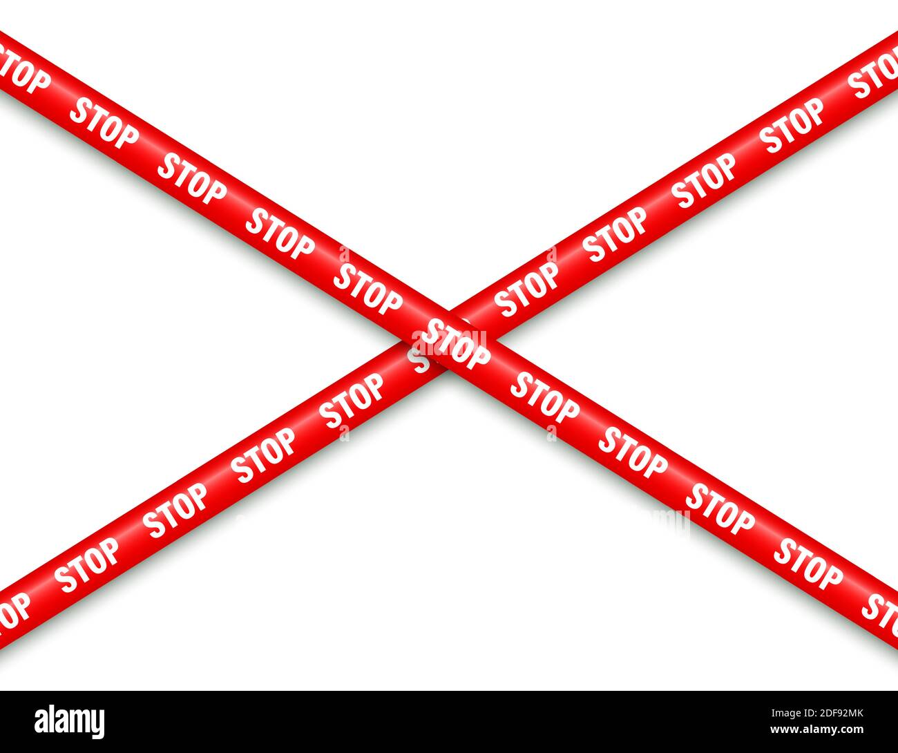 Realistic red barricade tape. Police warning line. Danger or hazard ...