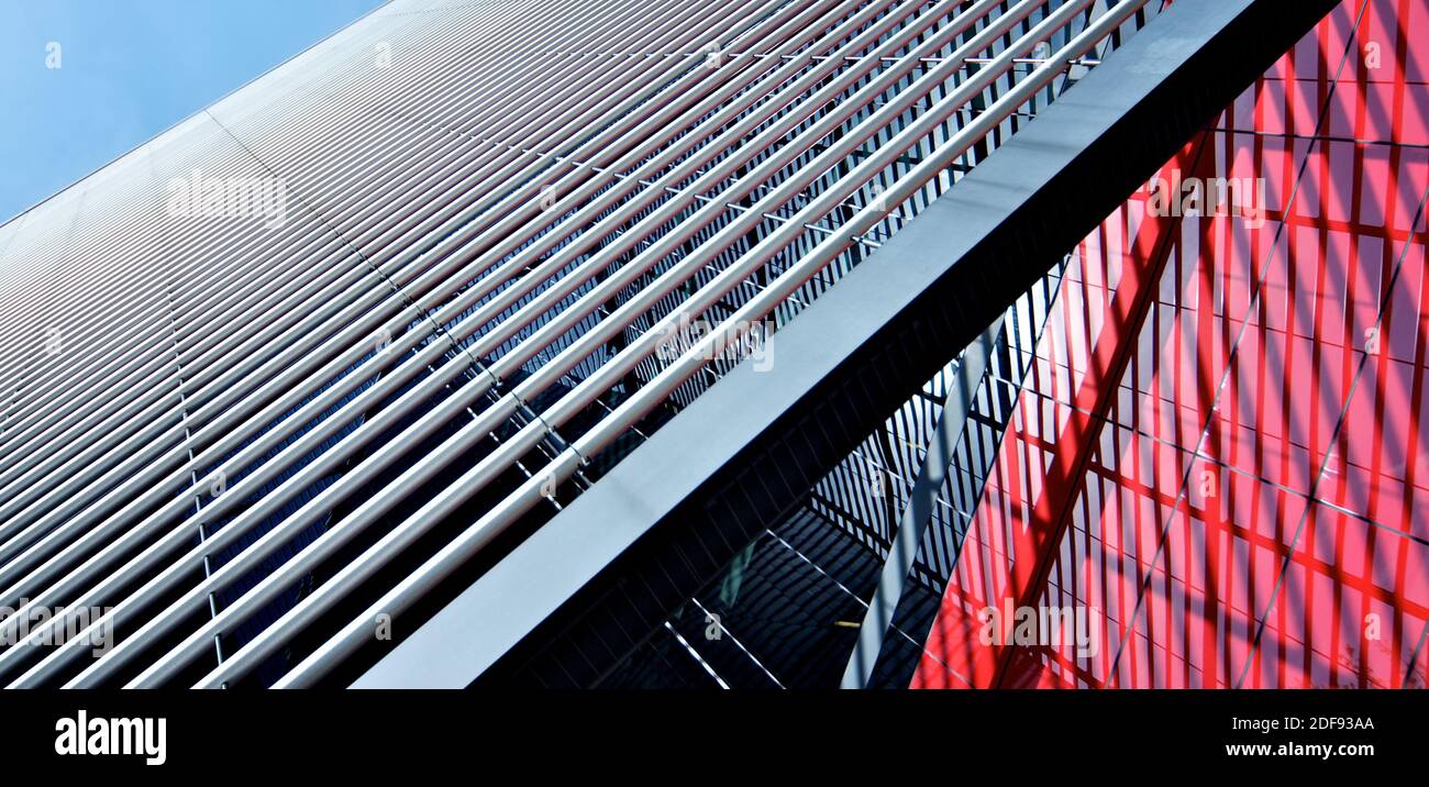 Angled shot of the facade of a modern building Stock Photo - Alamy