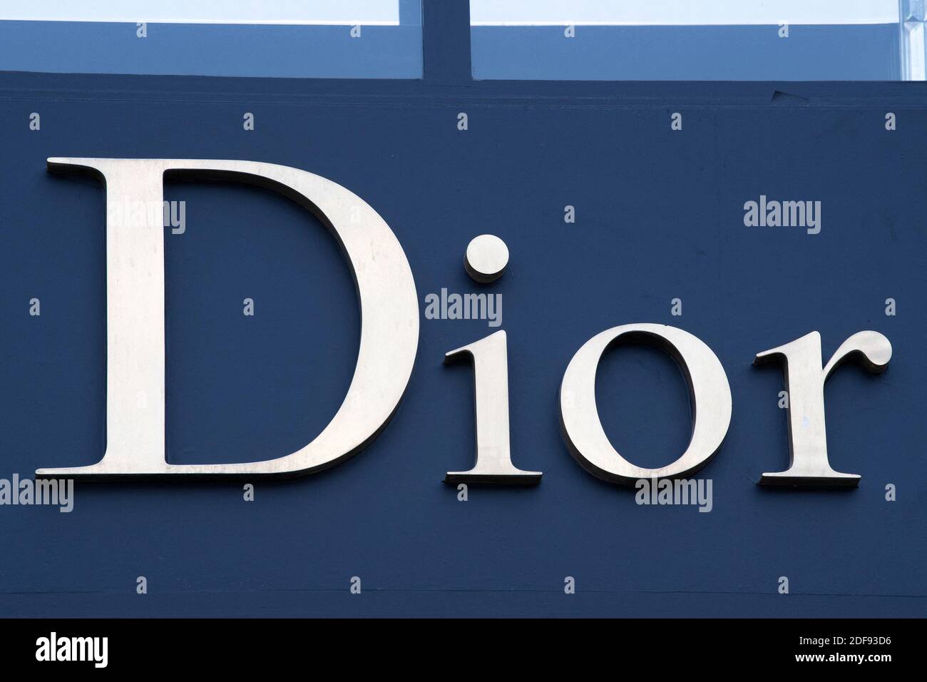 A shop sign of Dior in Paris, on April 9, 2020 in Paris, France. Photo ...