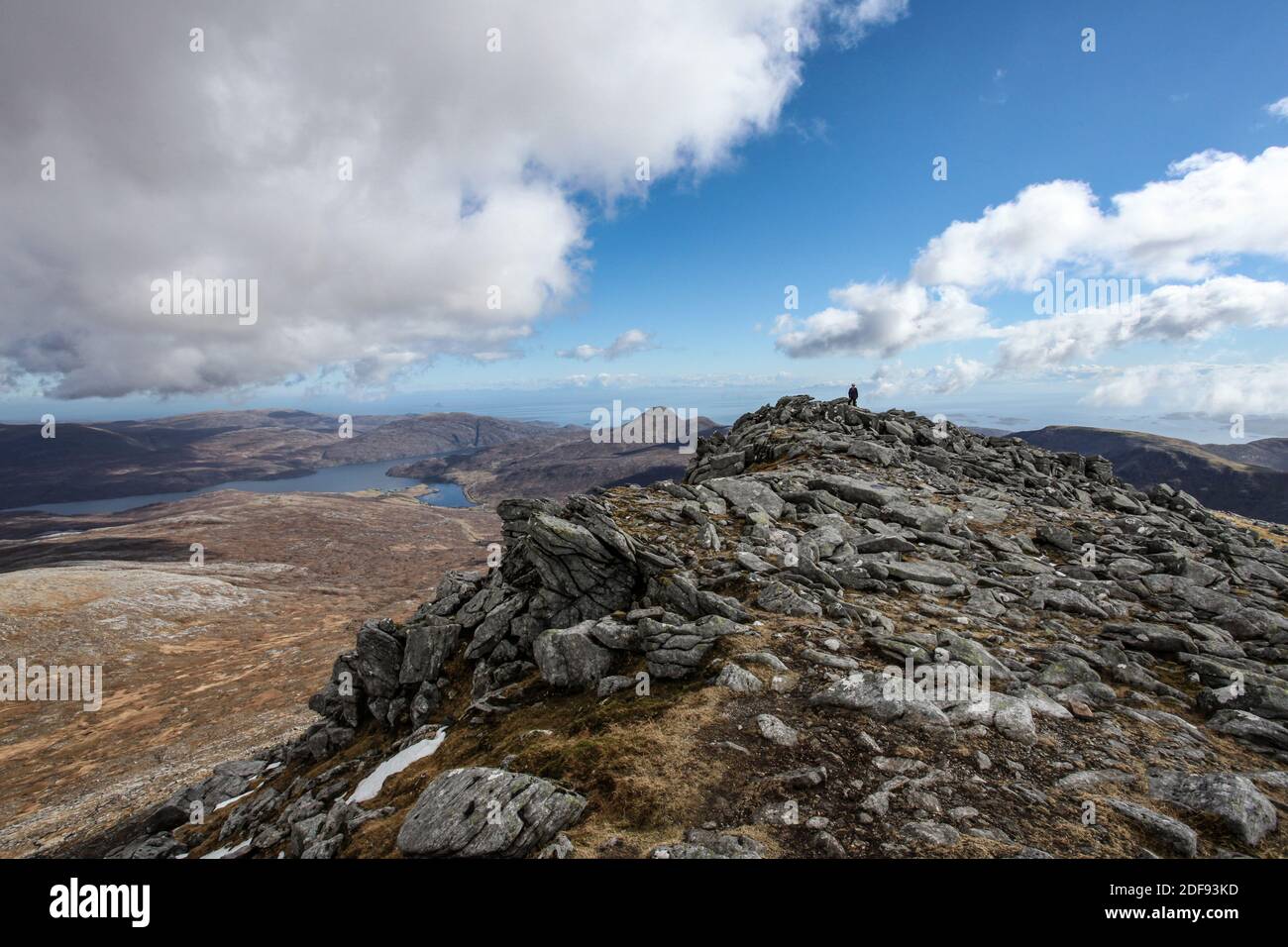 A hike up Clisham, the highest point on the Isle of Harris on an ...