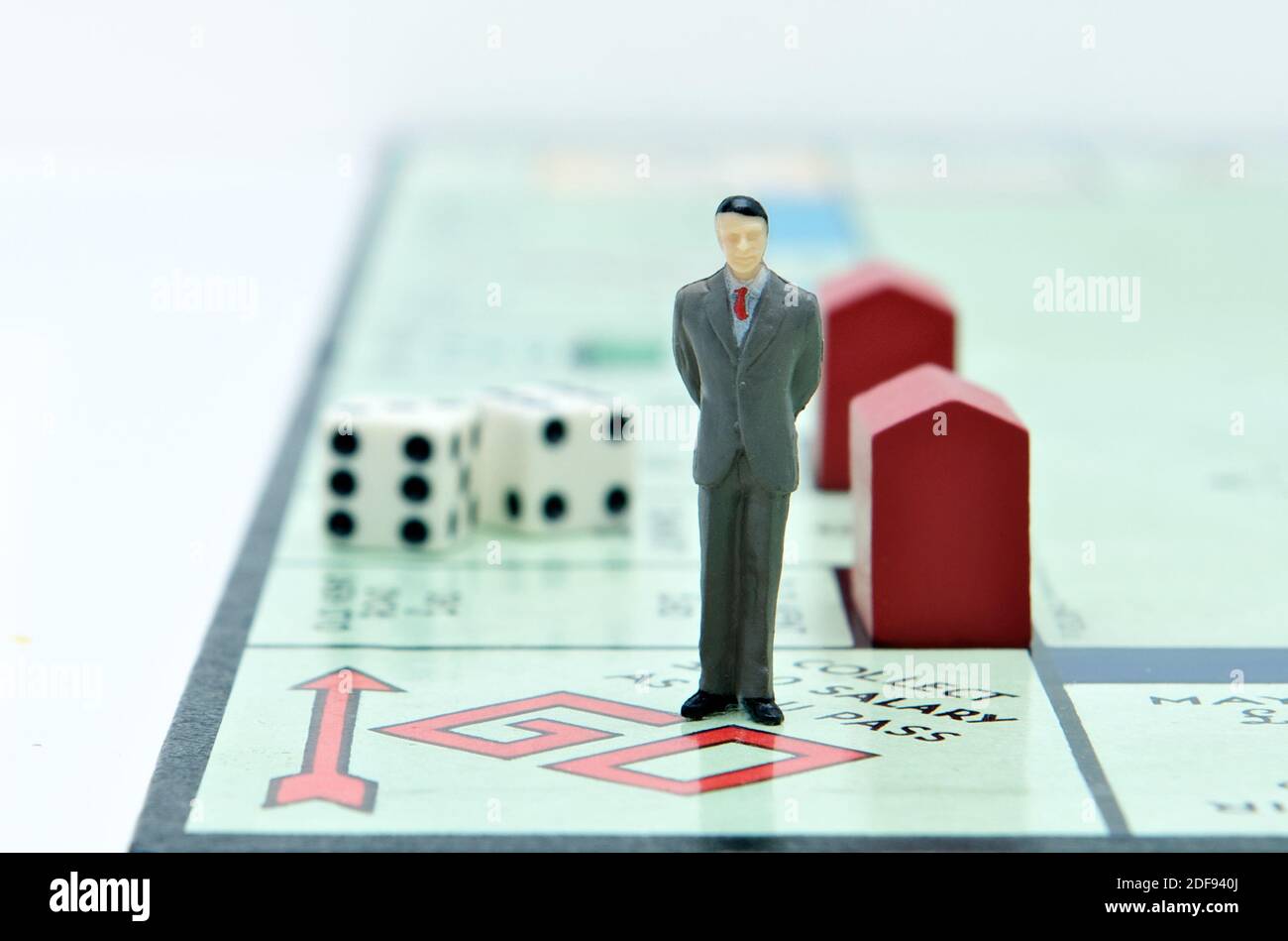 London, UK - July 2, 2011: Model figurine of a businesman at the ...