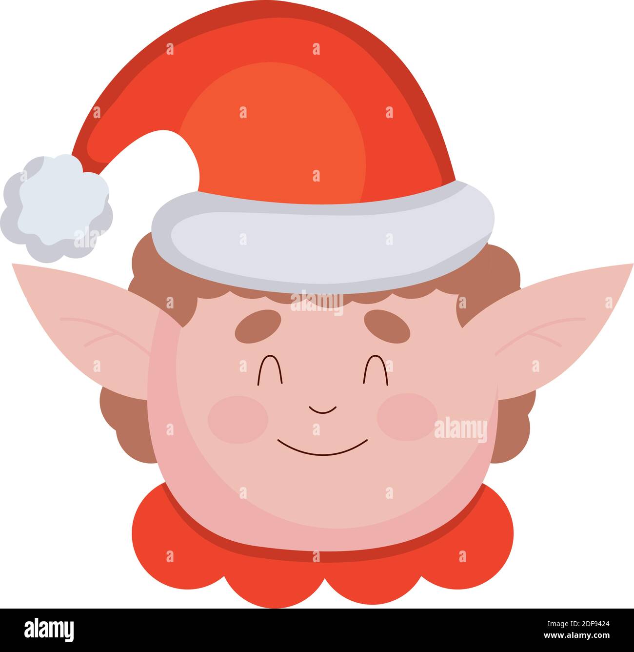merry christmas elf boy cartoon design, winter season and decoration ...