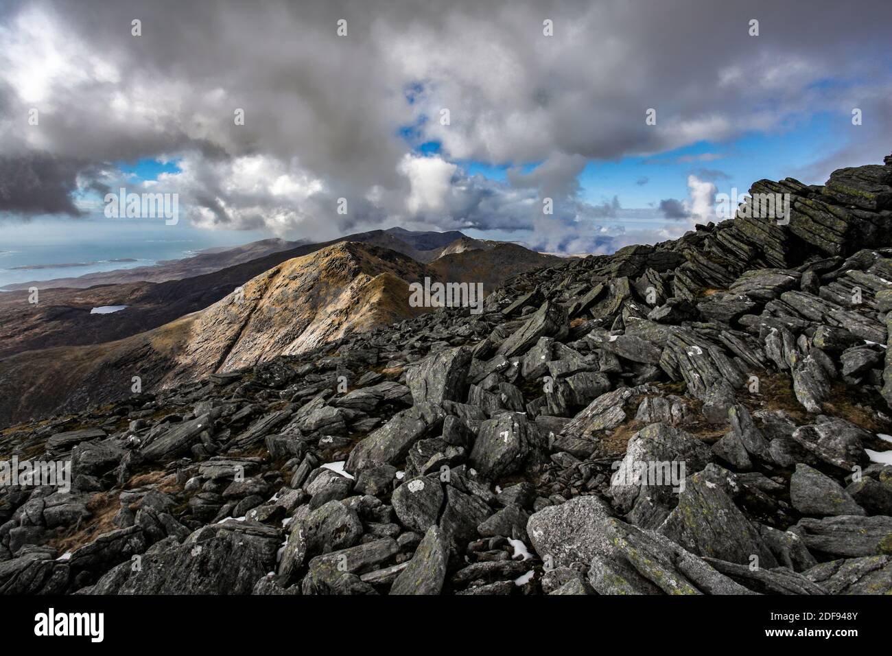 A hike up Clisham, the highest point on the Isle of Harris on an ...