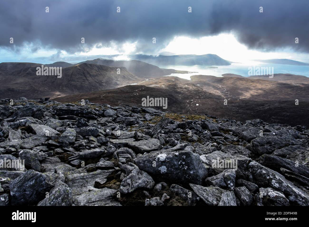 A hike up Clisham, the highest point on the Isle of Harris on an ...