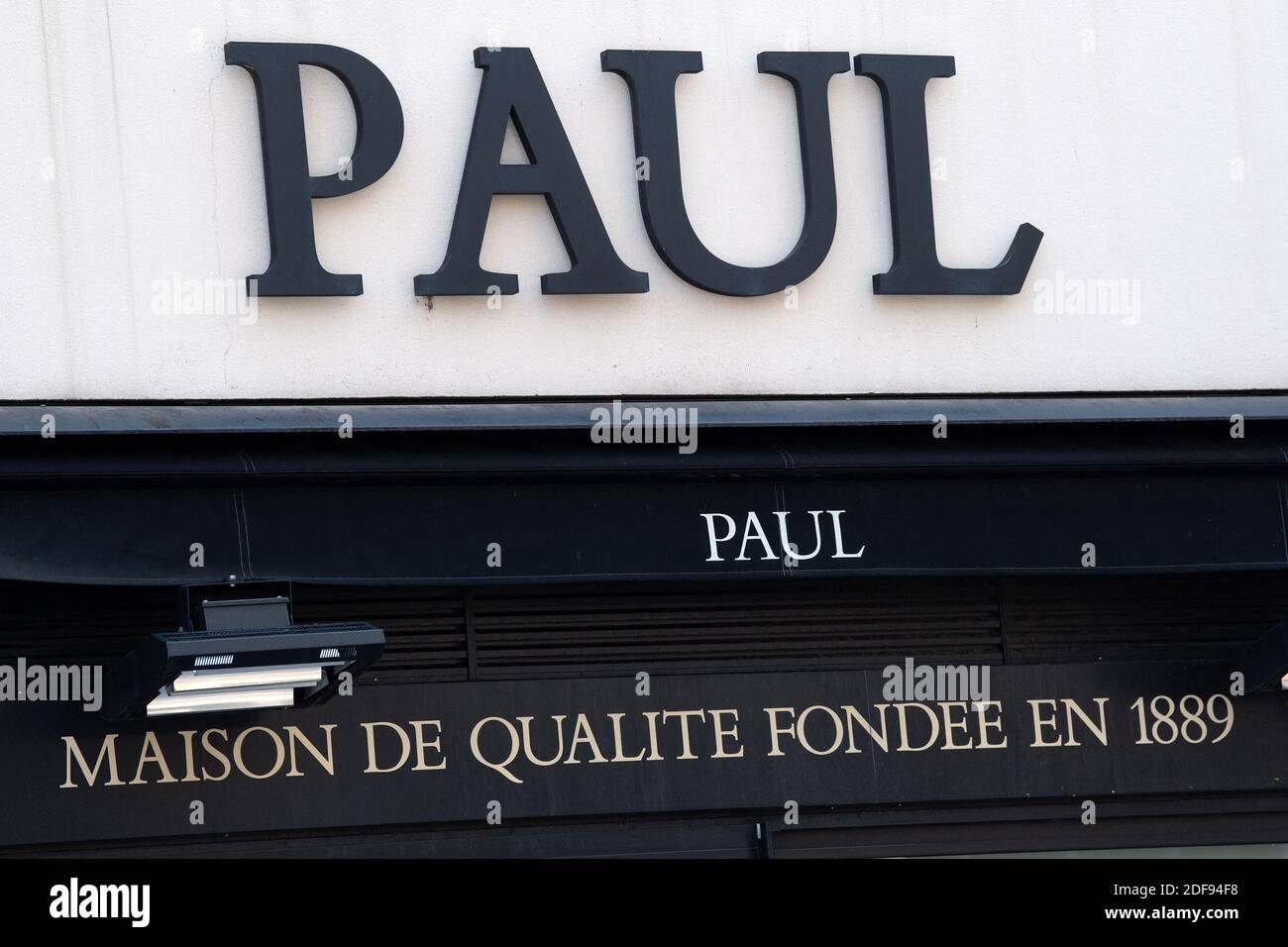 A shop sign of Paul in Paris, on April 10, 2020, France.Photo by David ...