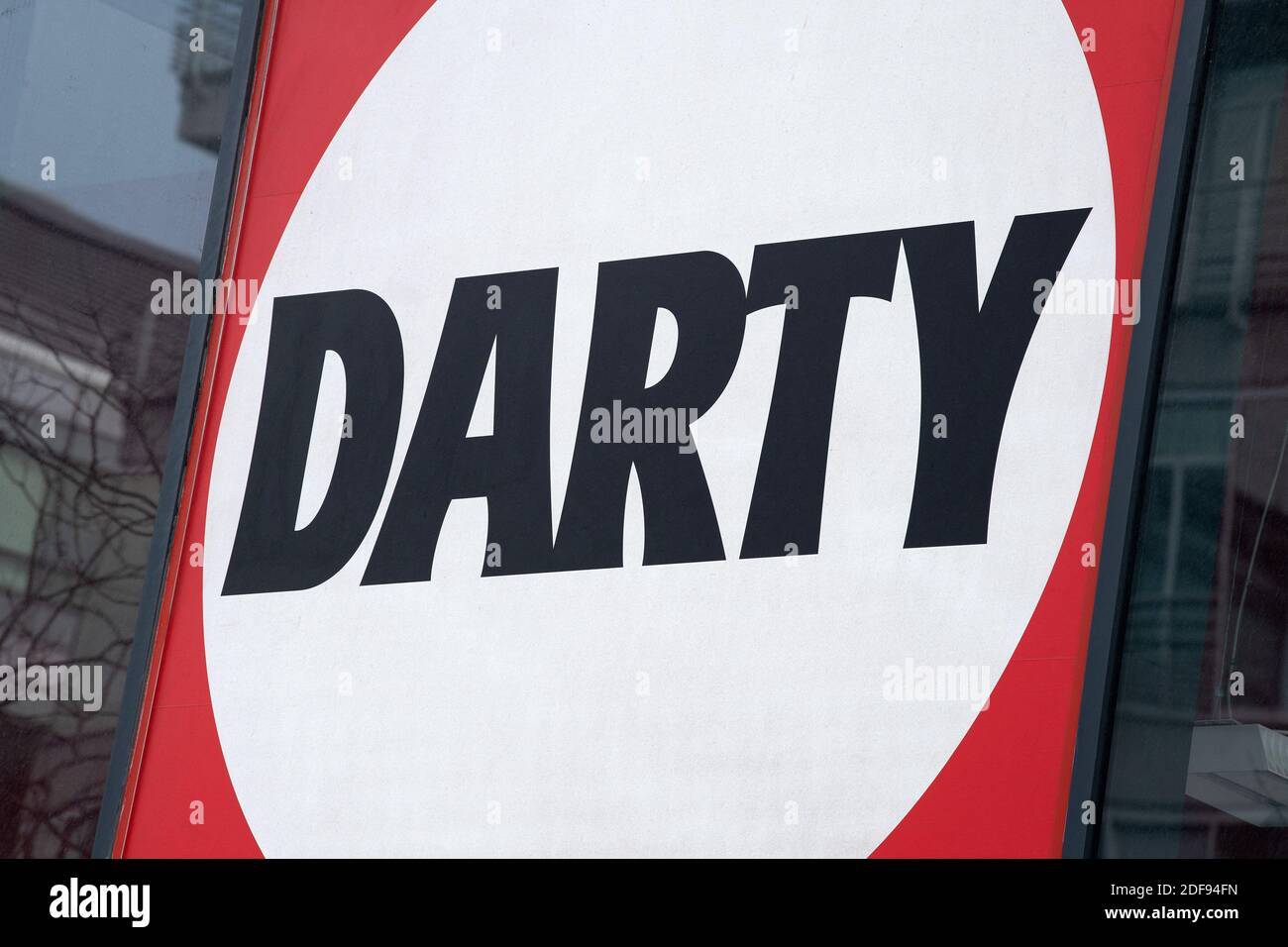 A shop sign of Darty in Paris, on April 10, 2020, France.Photo by David ...