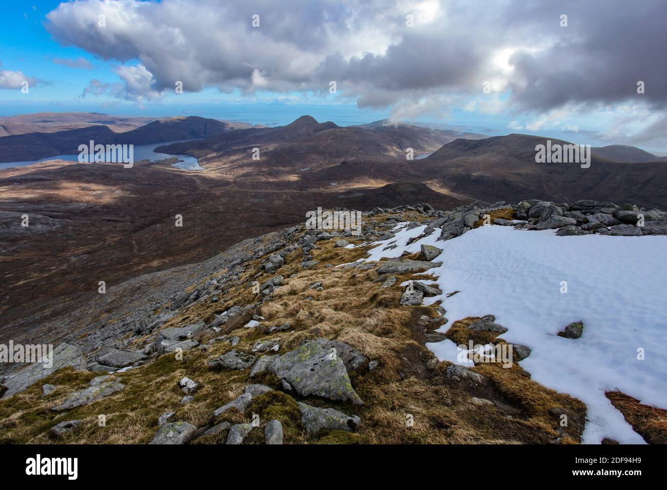 A hike up Clisham, the highest point on the Isle of Harris on an ...