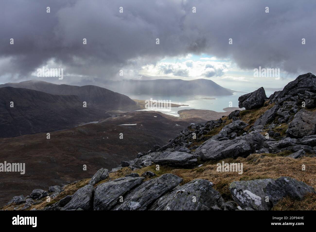 A hike up Clisham, the highest point on the Isle of Harris on an ...