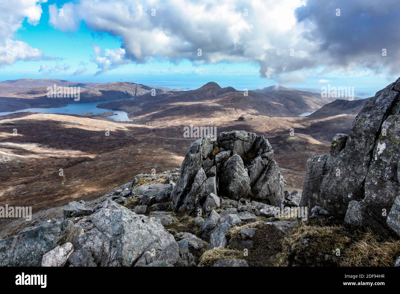 A hike up Clisham, the highest point on the Isle of Harris on an ...