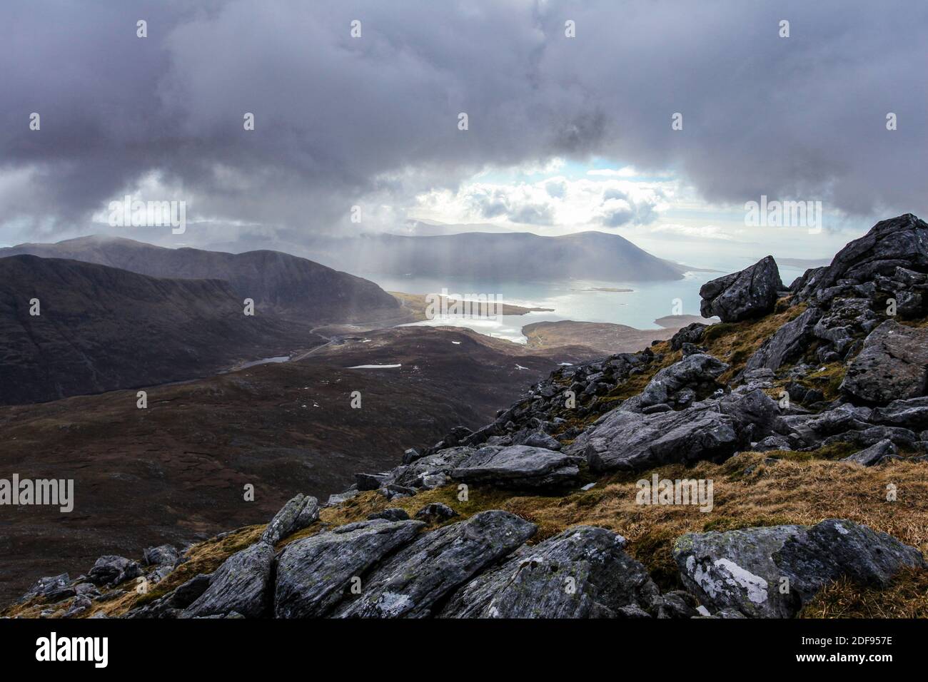 A hike up Clisham, the highest point on the Isle of Harris on an ...