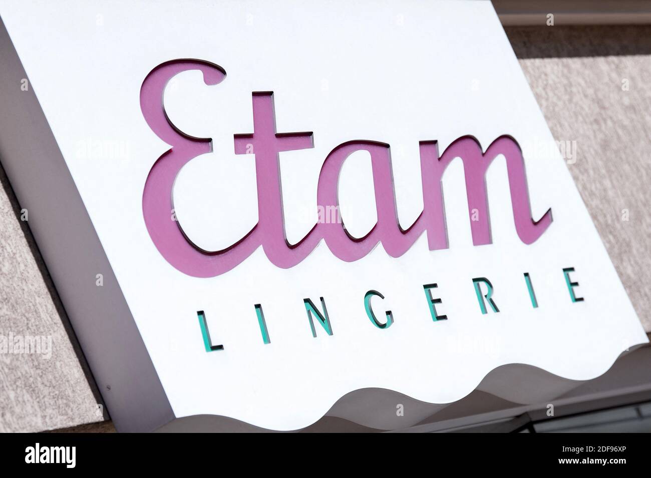 A shop sign of Etam on April 14, 2020 in Paris, France. Photo by David ...