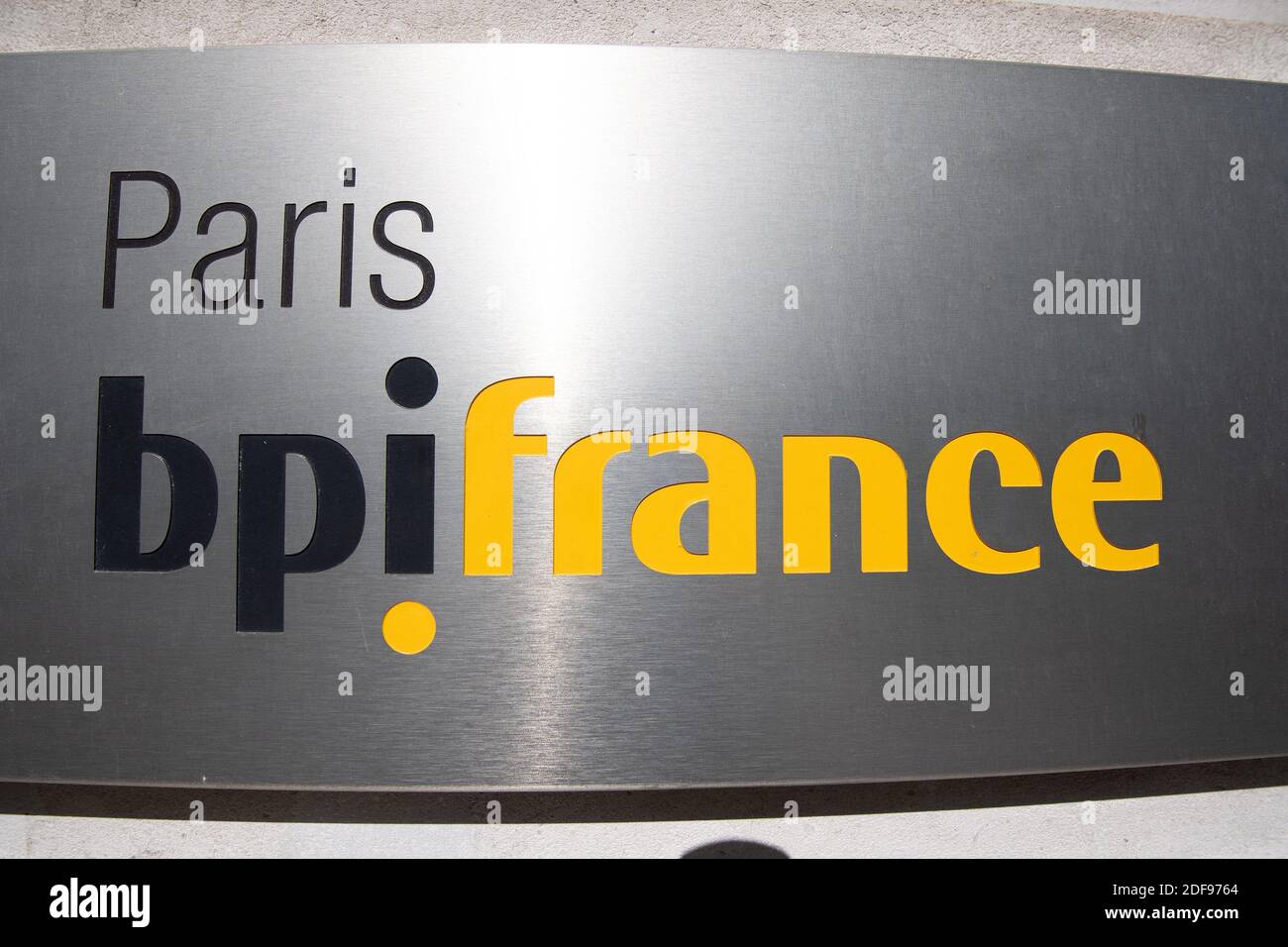 A shop sign of bpifrance, public investment bank ( banque publique d ...