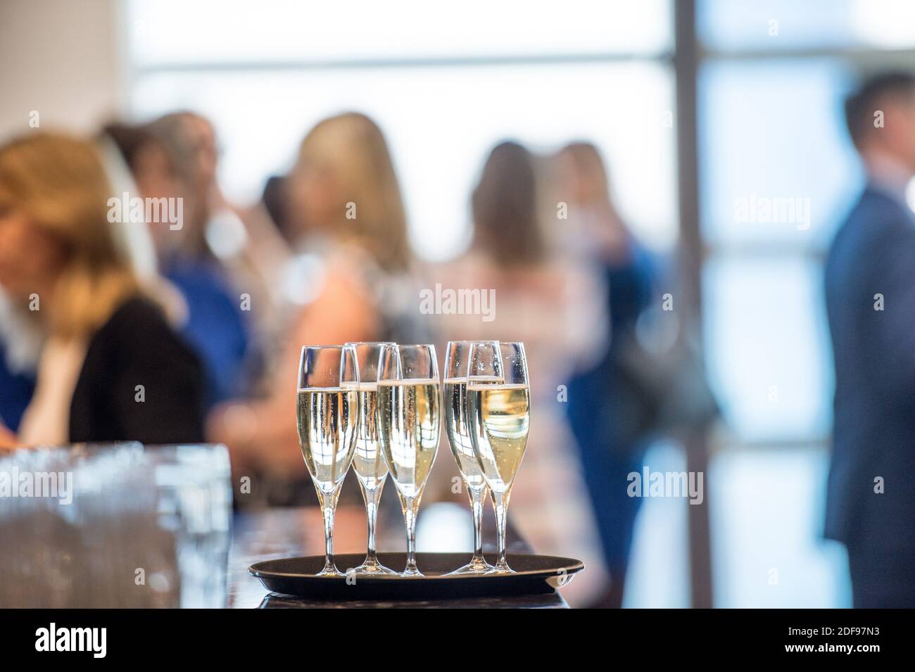 Champagne Reception Networking Event Stock Photo - Alamy