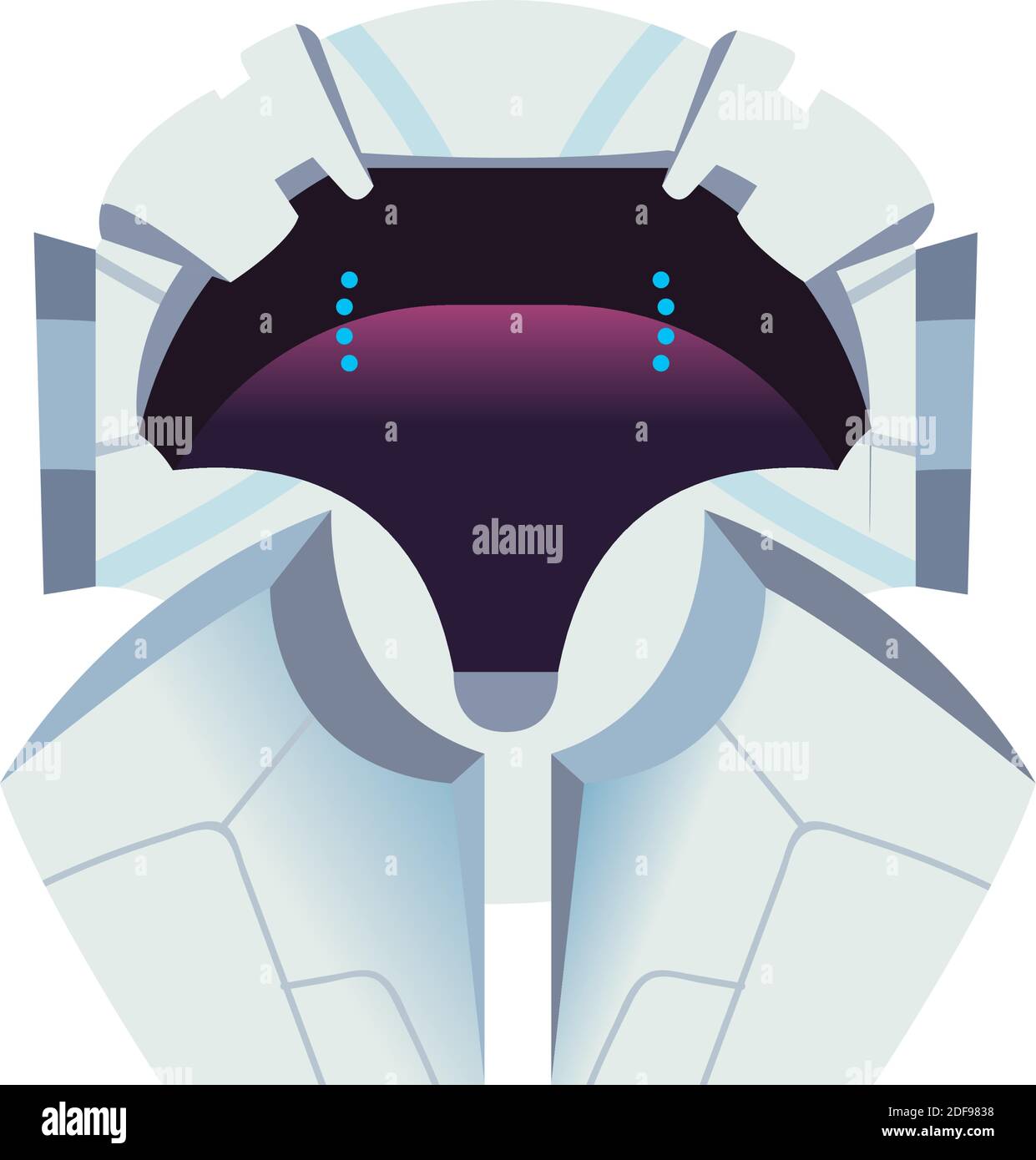 white robot cartoon of robotic technology futuristic toy future machine ...