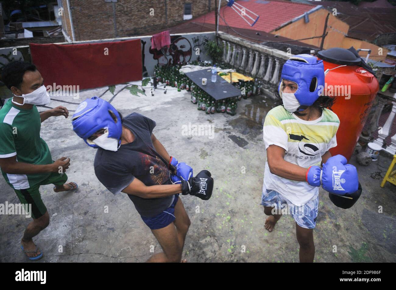 Indonesian students, (L-R) Ilham Pane (25) and Eko Syahputra (25) are ...