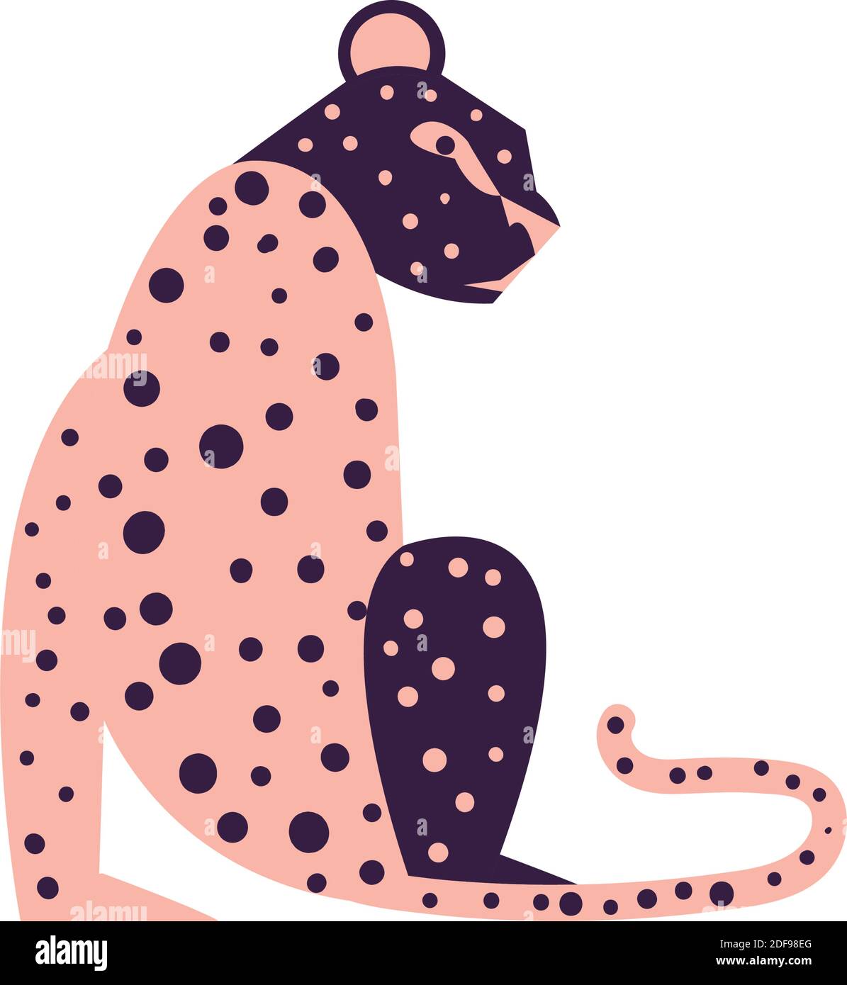 leopard abstract style icon design, Animal zoo and life theme Vector ...