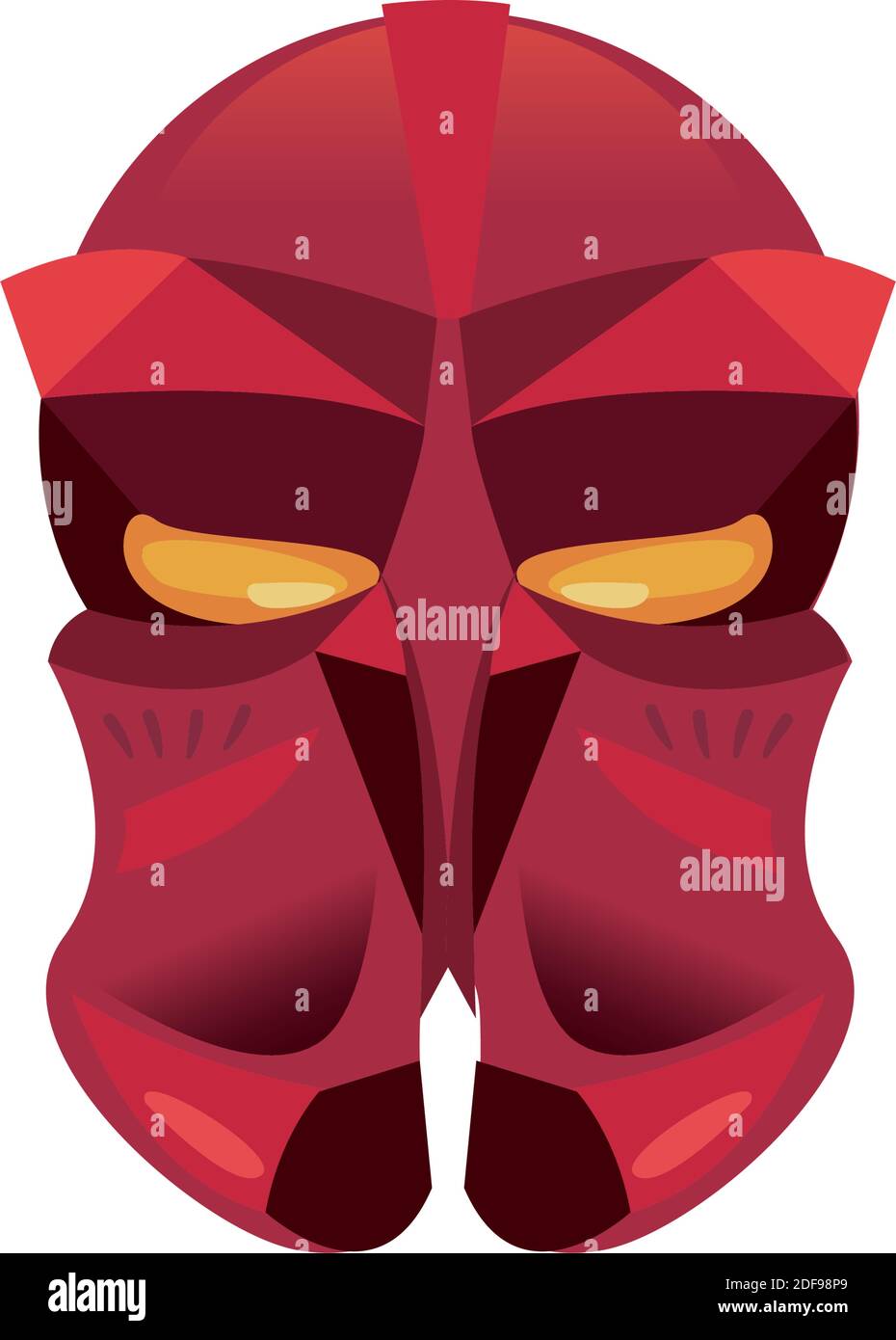 red robot with yellow eyes of robotic technology futuristic toy future ...