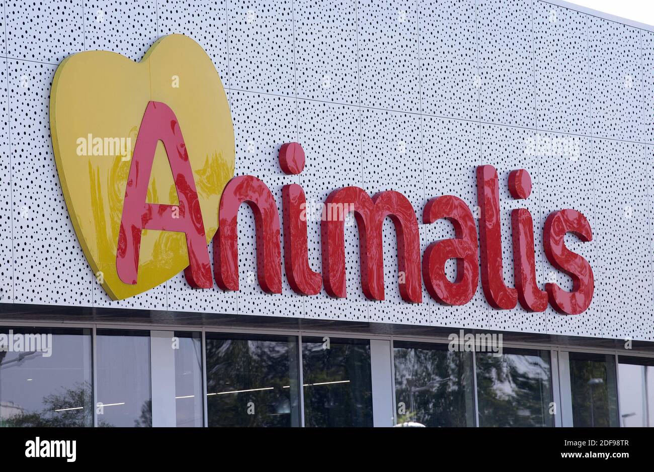 A shop sign of Animalis in Paris, on April 16, 2020 in Paris, France ...