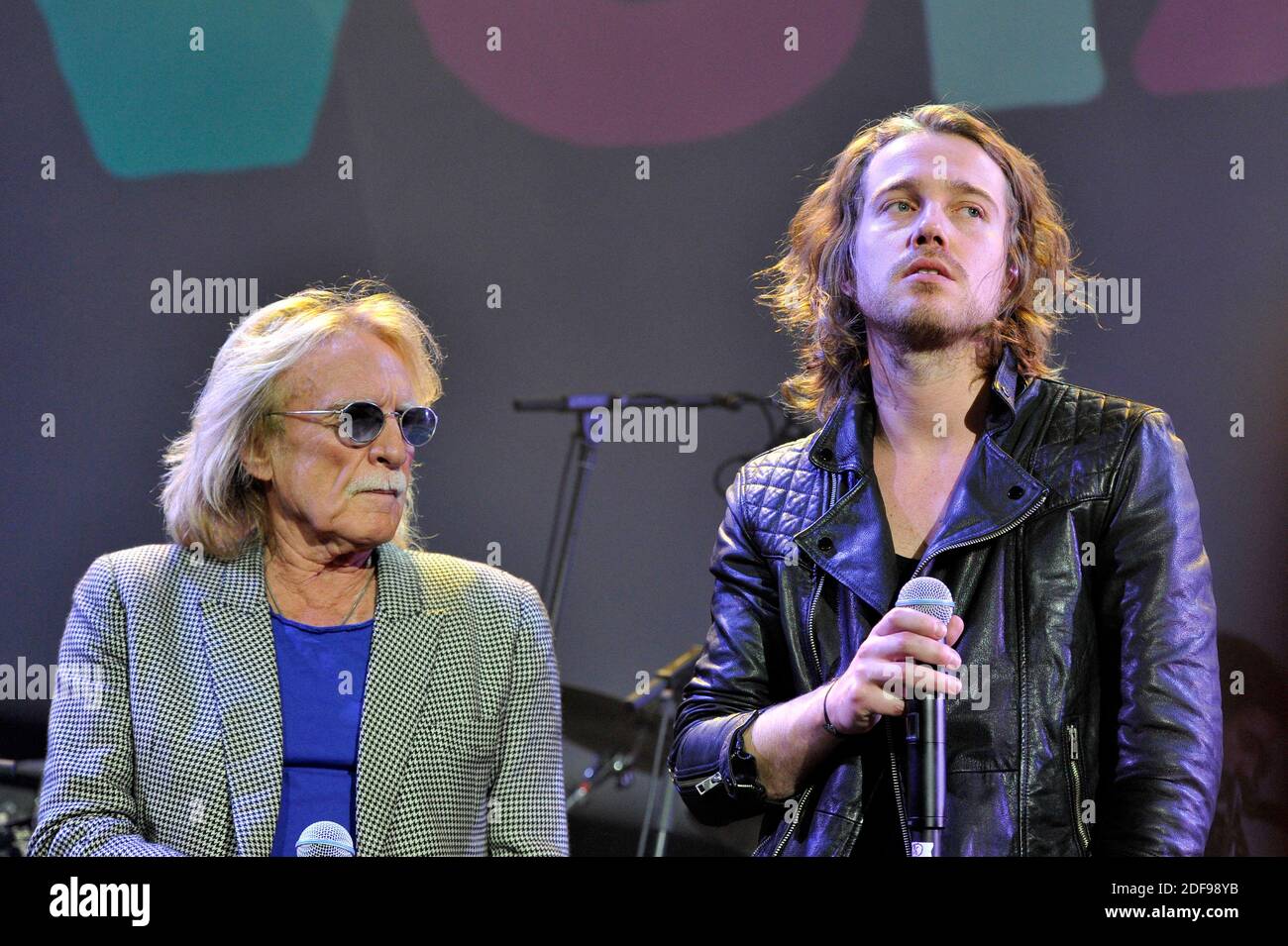 File photo dated December 8, 2013 of singer Christophe, alongside ...