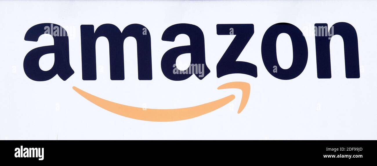 A shop sign of Amazon in Bonneuil, on April 17, 2020, France.Photo by ...