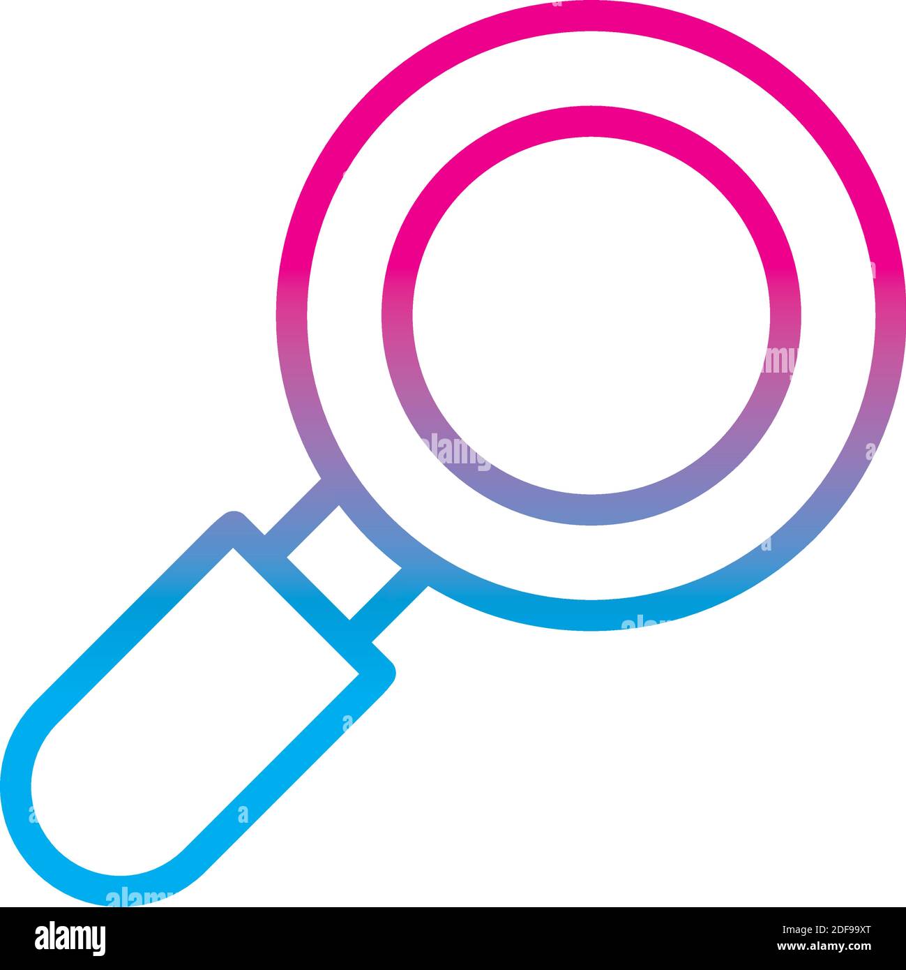 Lupe gradient style icon design, search tool and magnifying glass theme Vector illustration ...