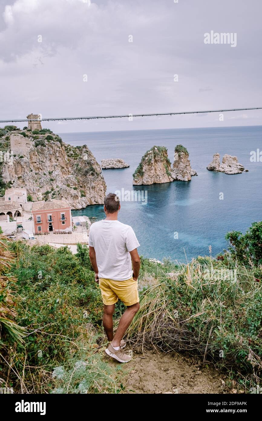 Scopello Beach in Sicily Italy Europe during summer vacation Stock ...