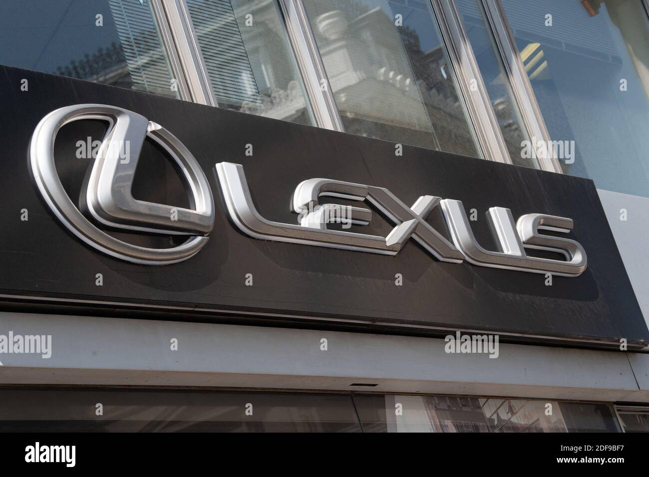 A shop sign of Lexus on April 20, 2020 in Paris, France. Photo by David ...