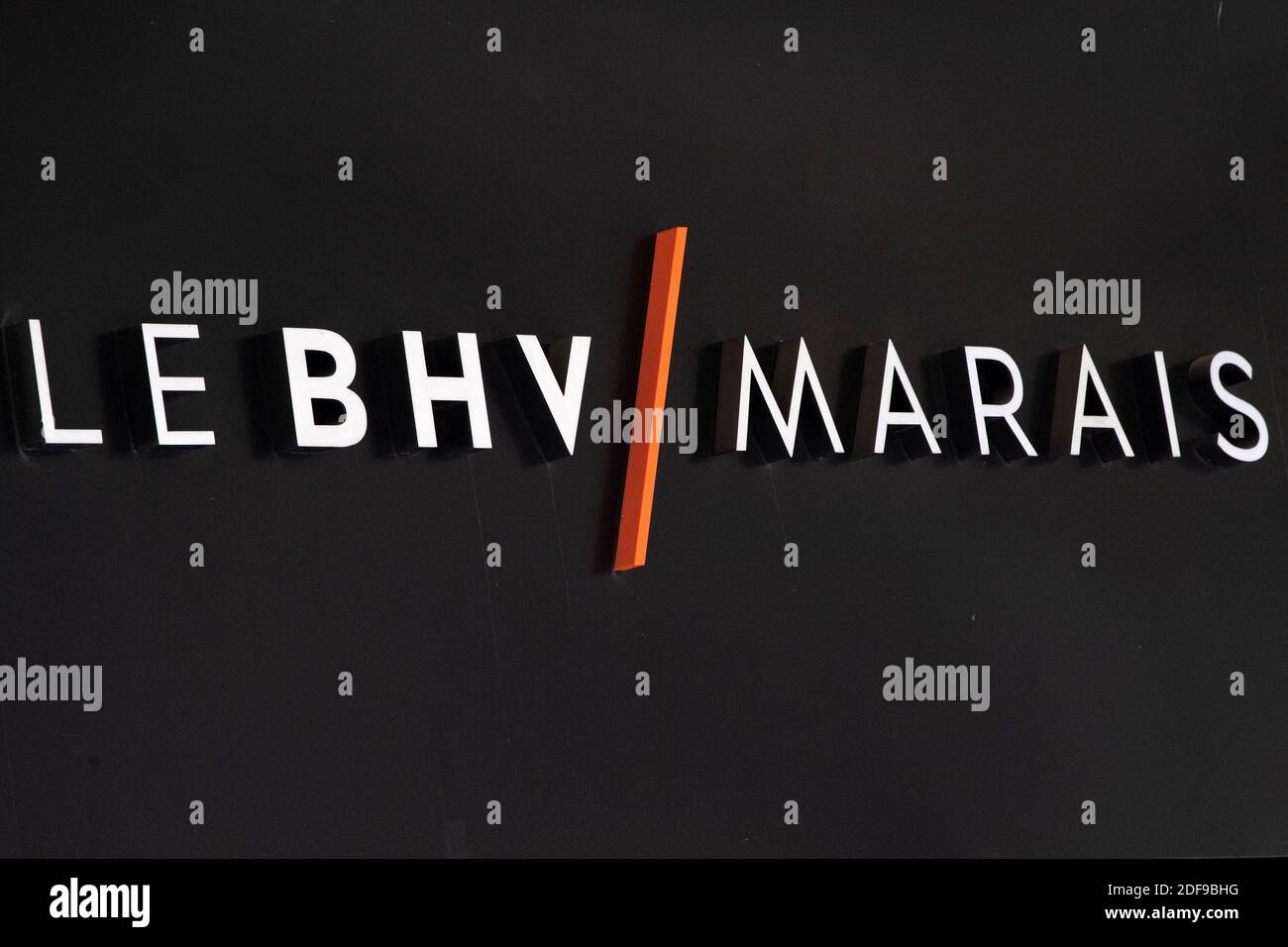 A shop sign of BHV ( Bazar de lâÂ€Â™hotel de ville), on April 20, 2020 ...