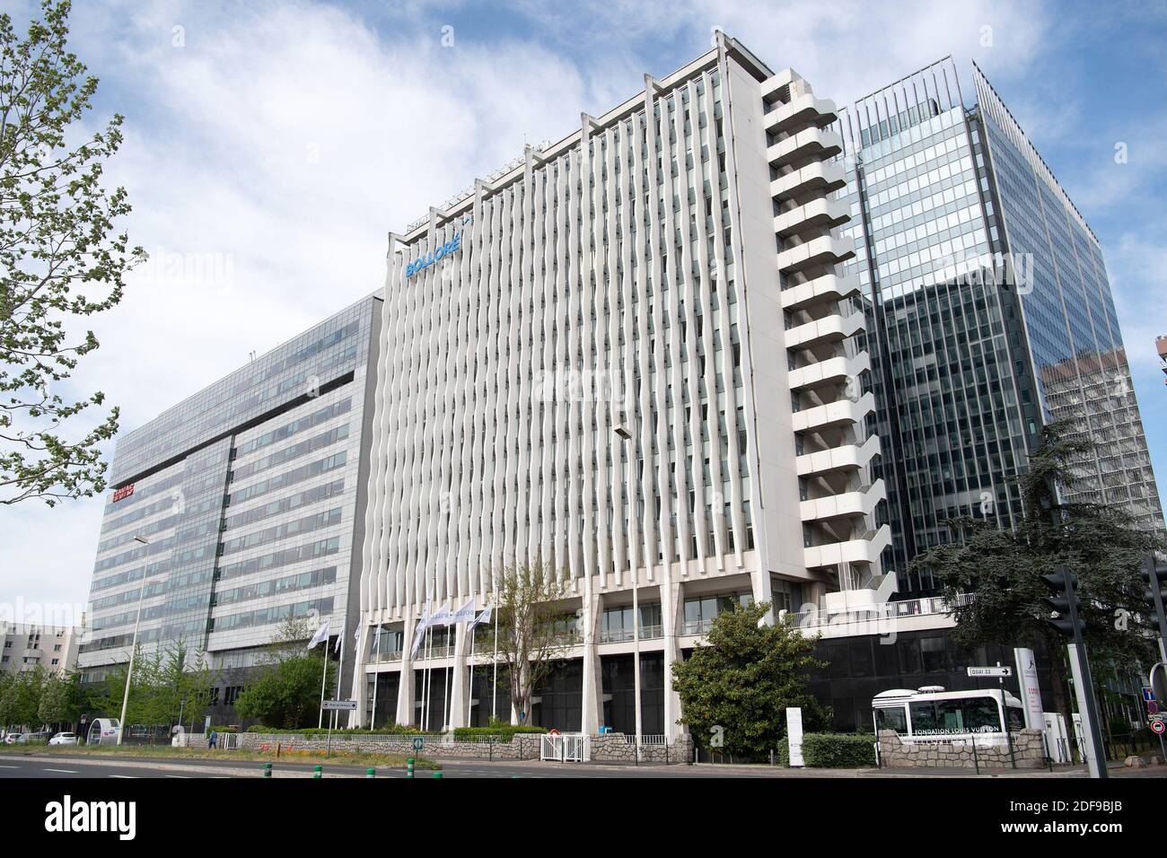 Building of Bollore on April 21, 2020 in Puteaux, France. Photo by ...