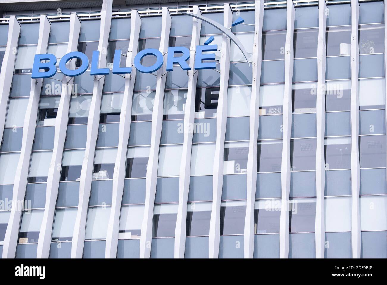 Building of Bollore on April 21, 2020 in Puteaux, France. Photo by ...