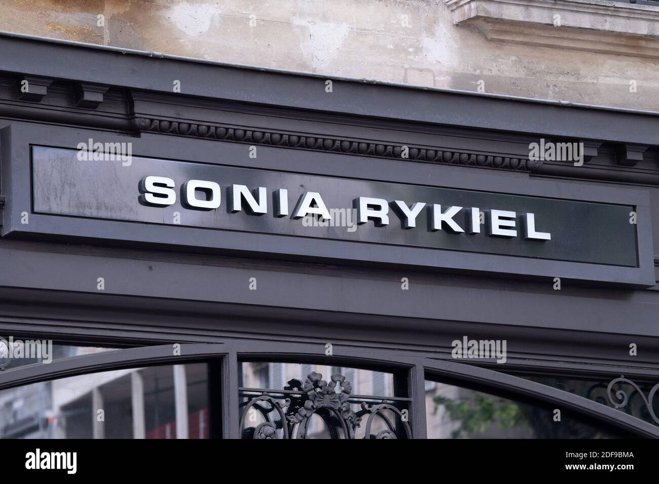 A shop sign of Sonia Rykiel on April 21, 2020 in Paris, France. Photo ...