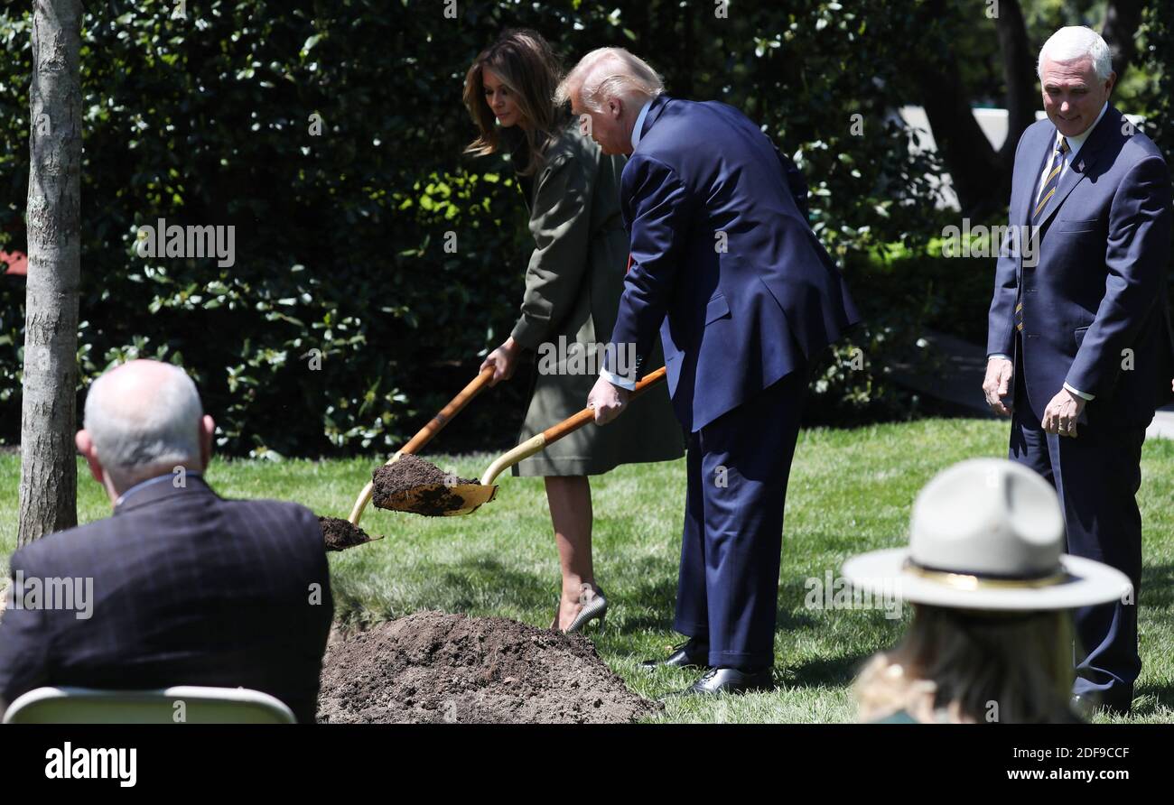 (L-R) US First Lady Melania Trump and US President Donald J. Trump ...