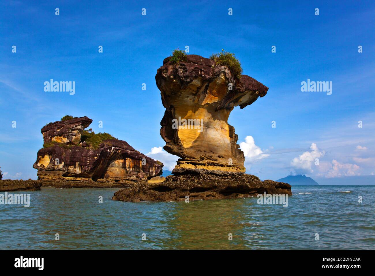 SEASTACKS along the coastline in BAKO NATIONAL PARK which is located in ...