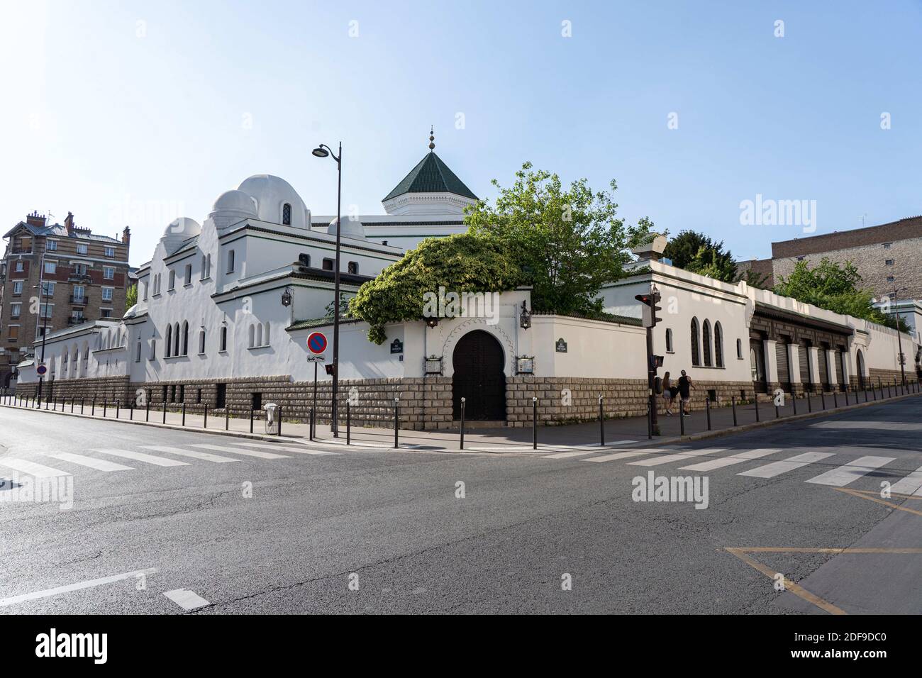 The exterior of the Great Mosque of Paris. Paris, France, April 23 ...