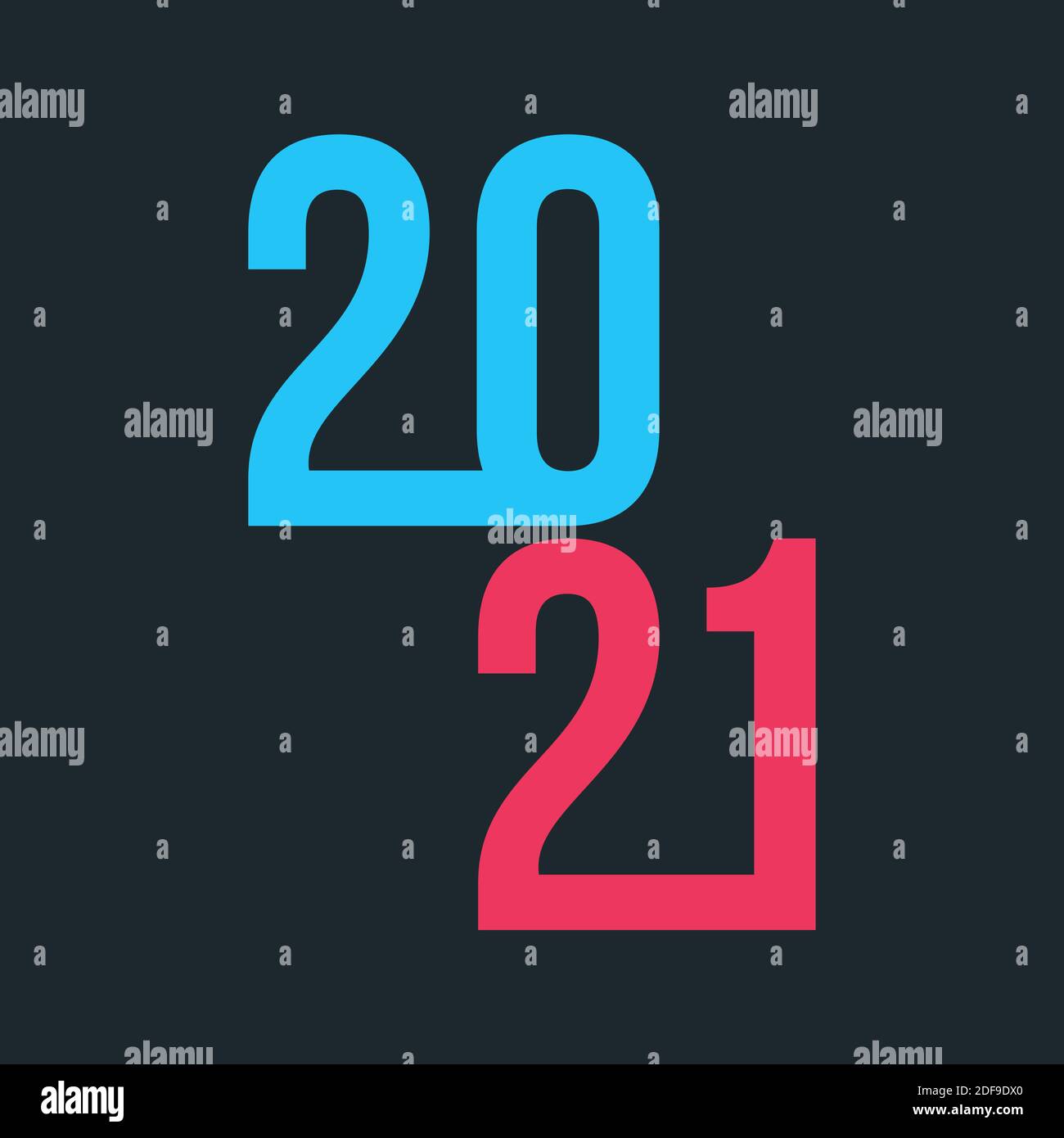 happy new year 2021 banner with modern abstract background in modern ...