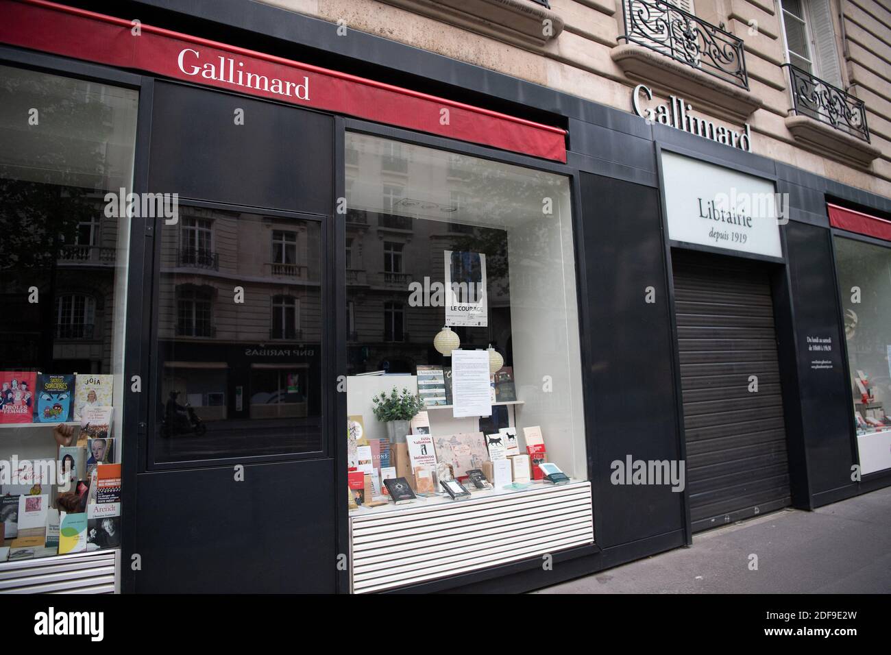 General view of Gallimard store on April 24, 2020 in Paris, France ...