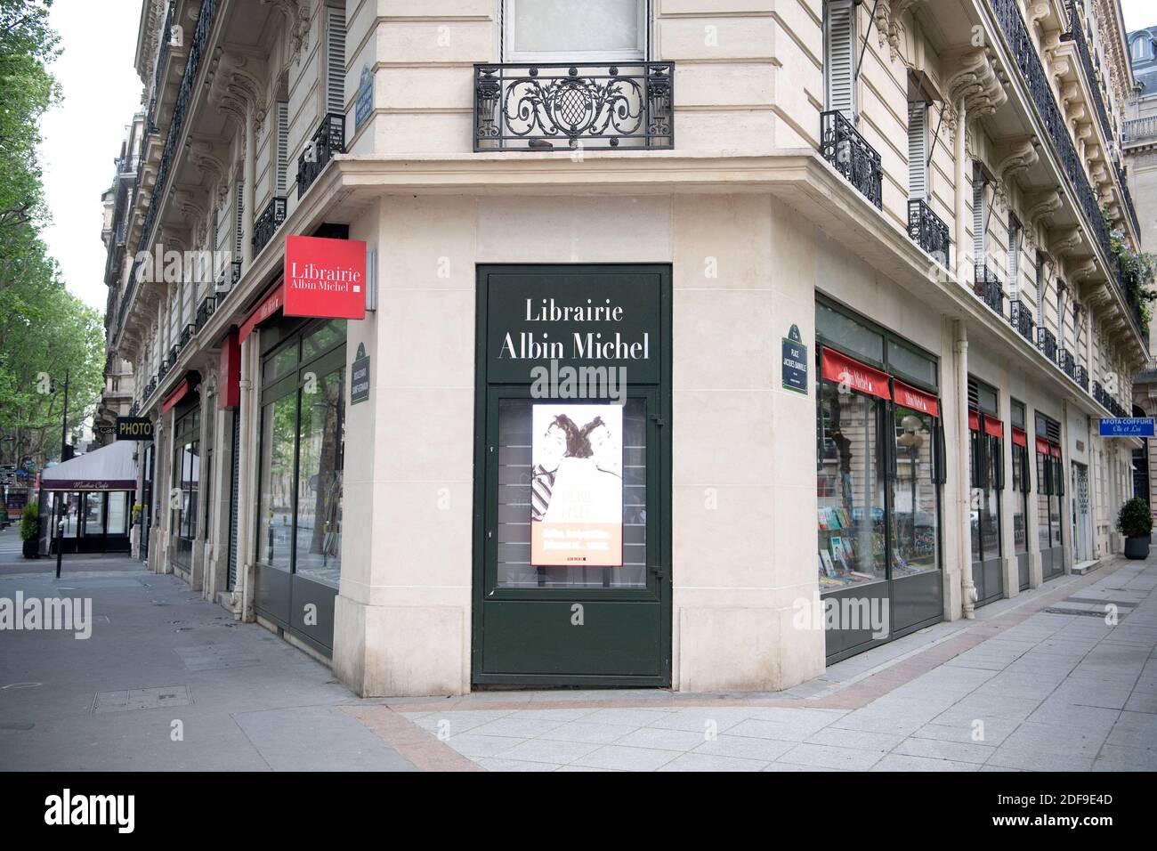 General view of Gallimard store on April 24, 2020 in Paris, France ...