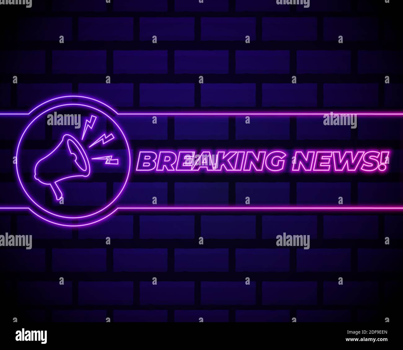Latest News sign vector design template. Breaking News neon logo, light ...
