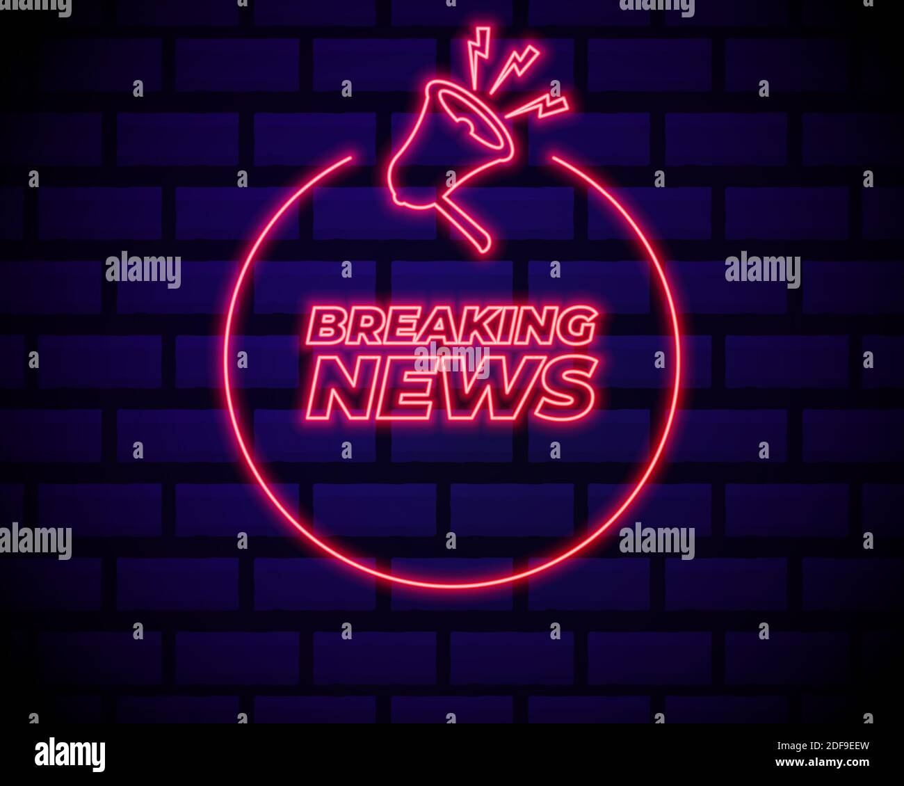 Latest News sign vector design template. Breaking News neon logo, light ...
