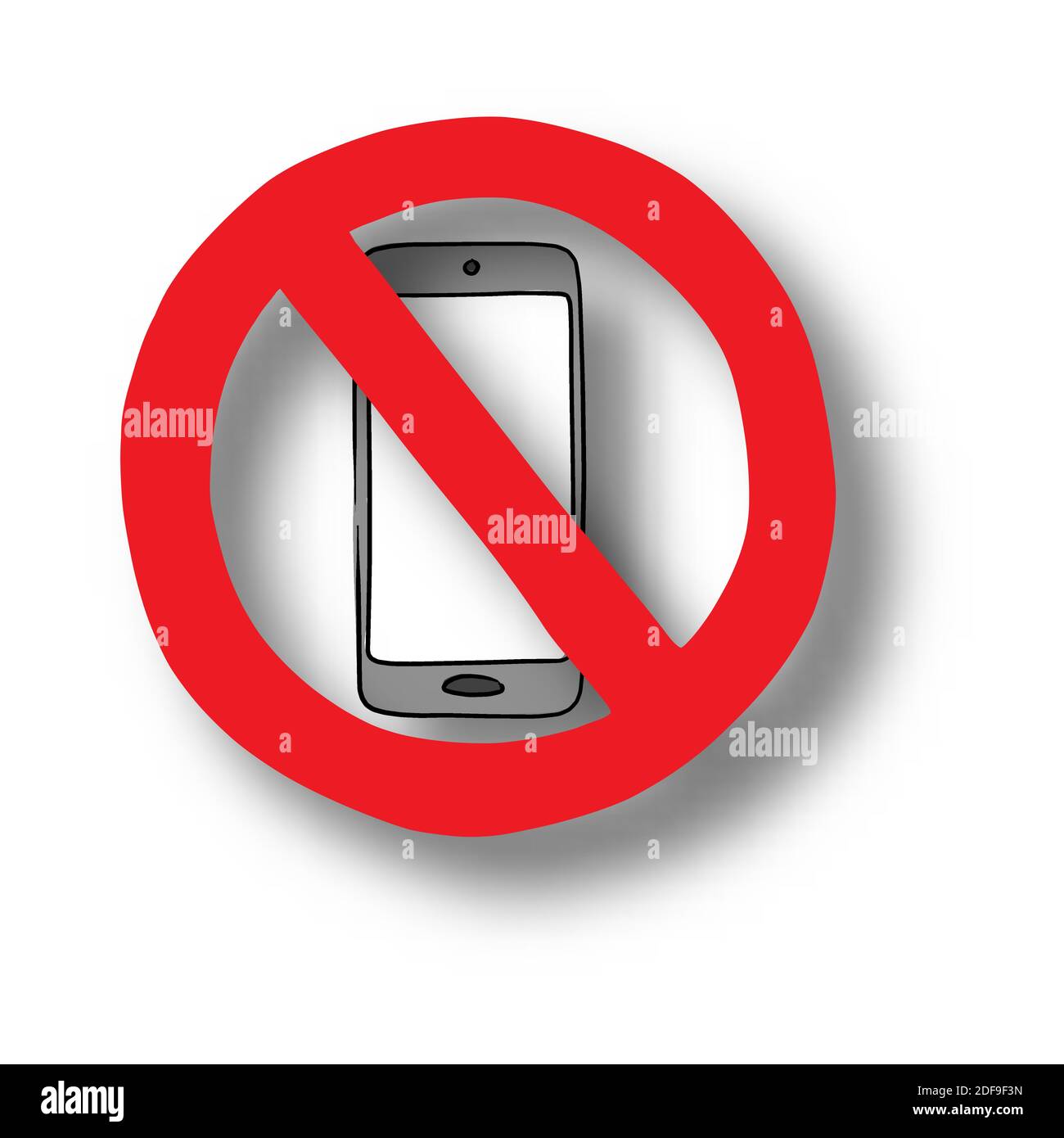 Cell phone prohibition sign Stock Vector Images - Alamy