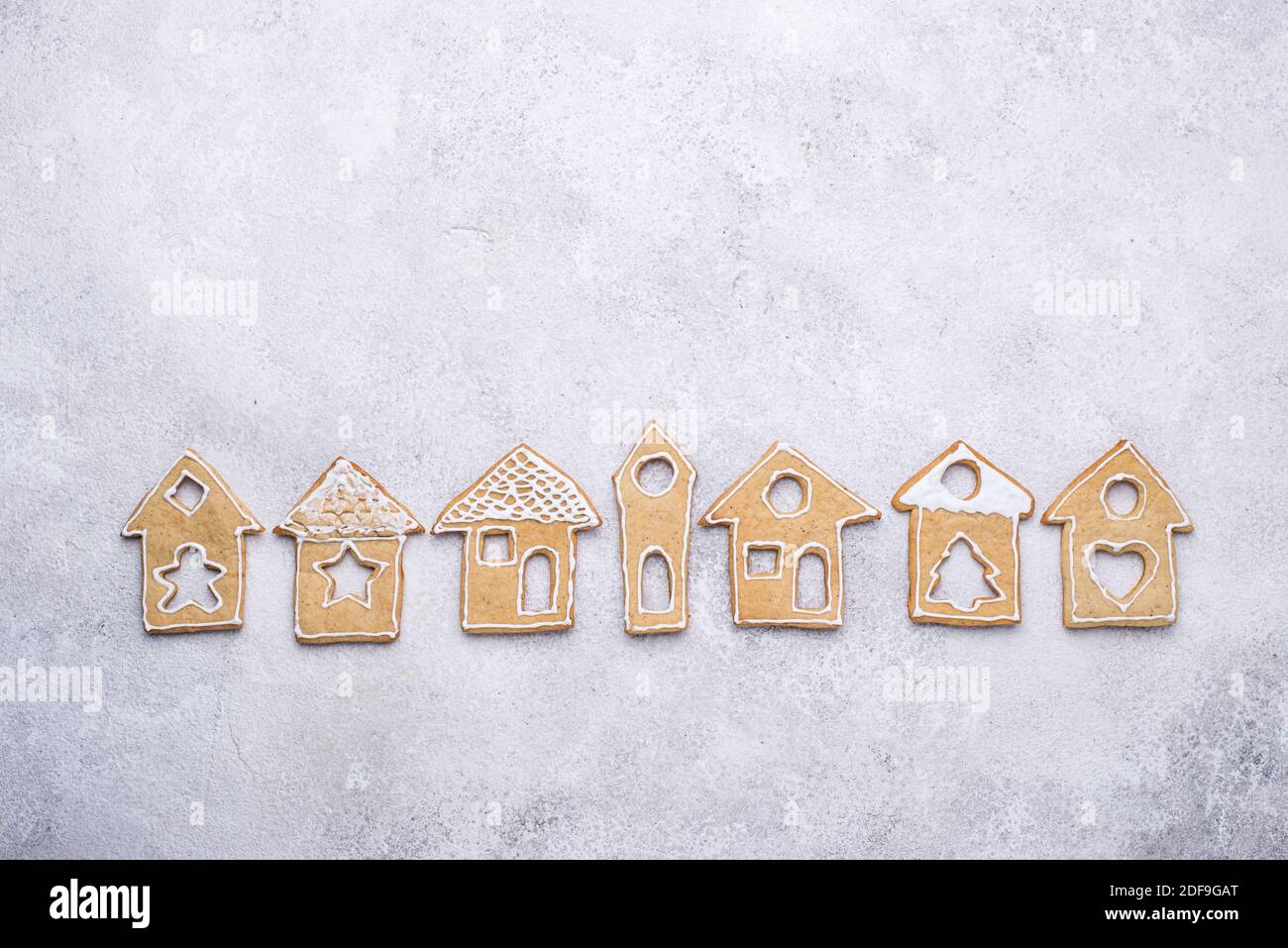 Gingerbread cookies in shape of houses Stock Photo - Alamy