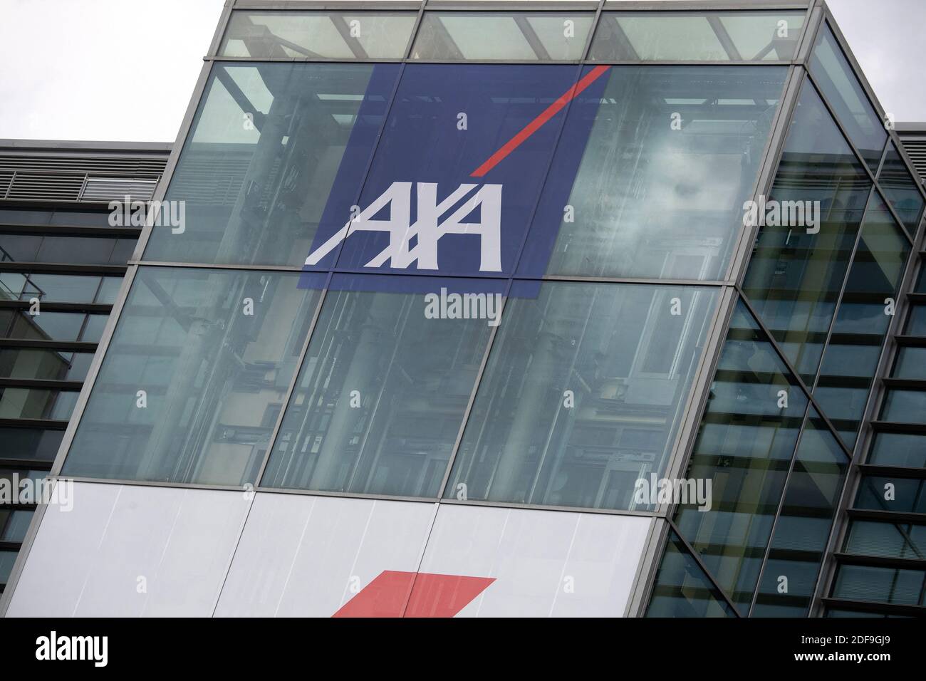 General view of Axa building, on April 27, 2020 in Nanterre, France ...