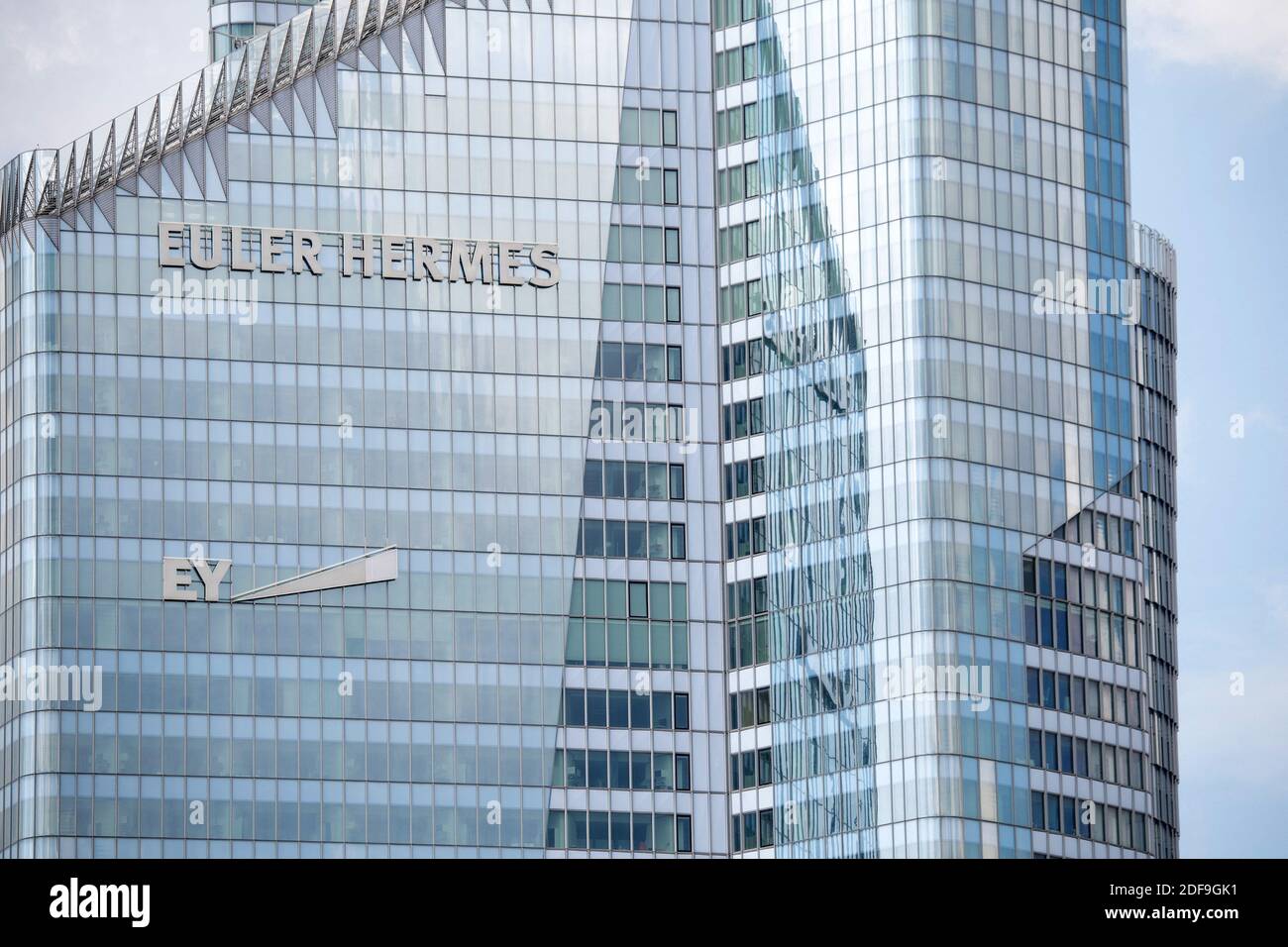 General view of Euler Hermes building in the Defense district, on April ...