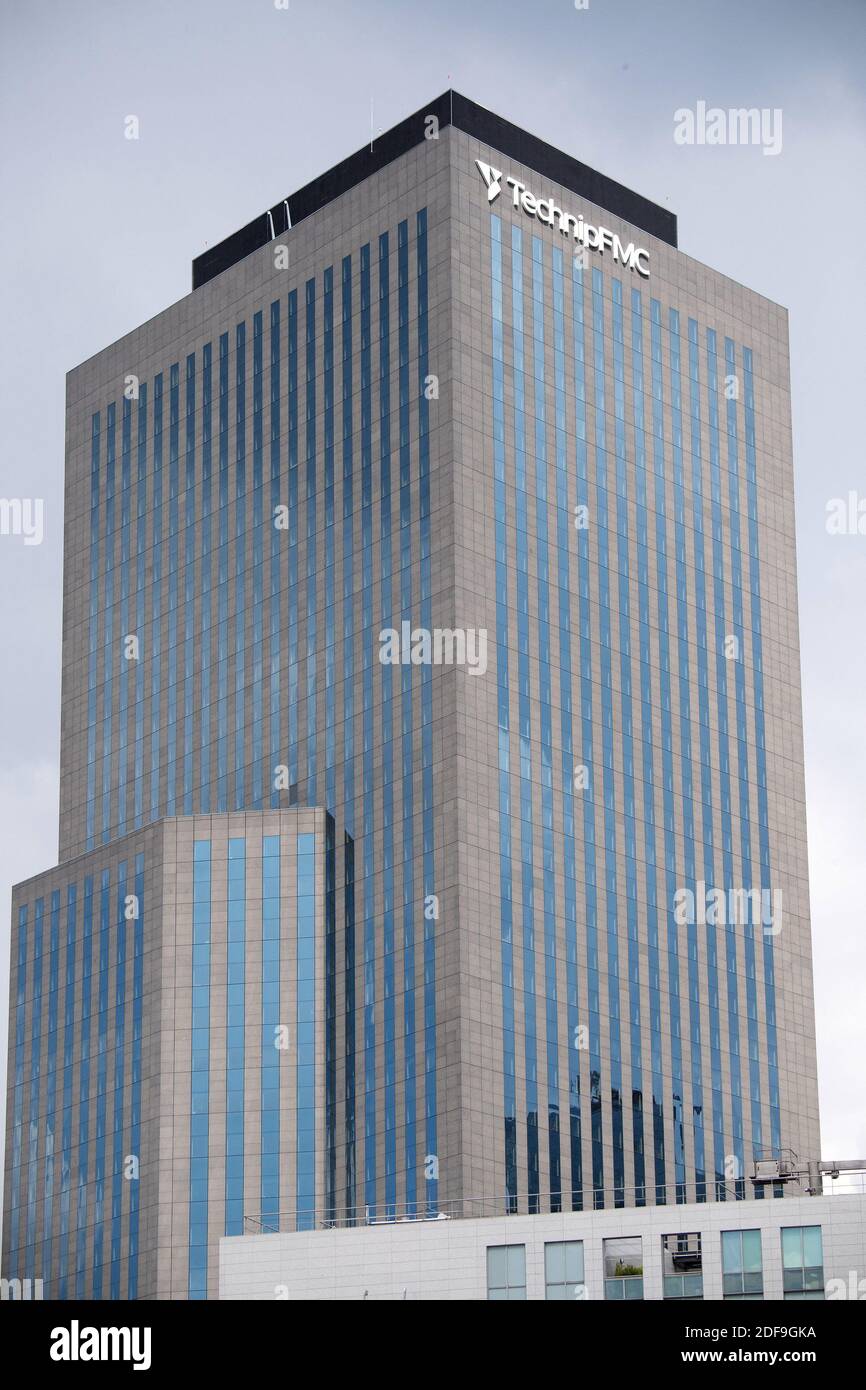 General view of TechnipFMC building in the Defense district, on April ...