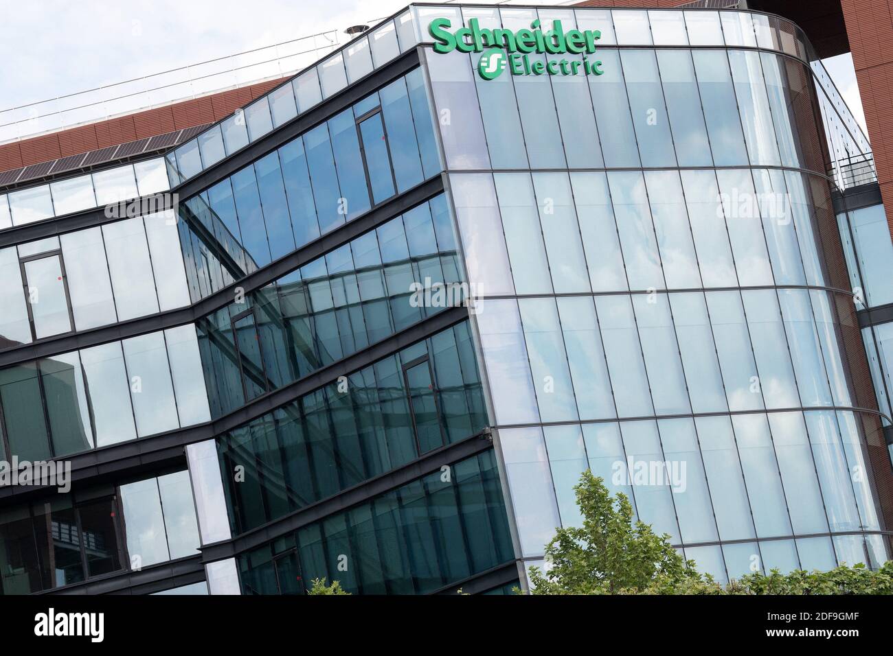 General view of Schneider Electric building, on April 27, 2020 in Rueil-Maison, France.Photo by ...
