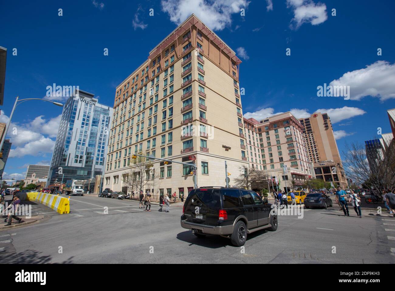 Spring, 2016 - Austin, Texas, USA - Central streets of Texas. Highway ...