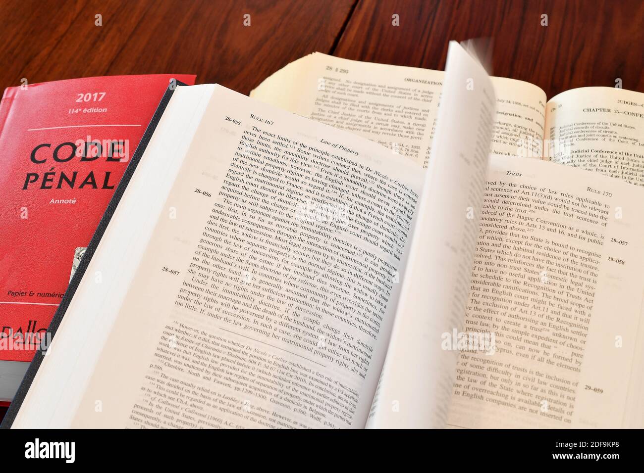 A view of Penal Code book on April 30, 2020 in Paris, France. Photo by ...