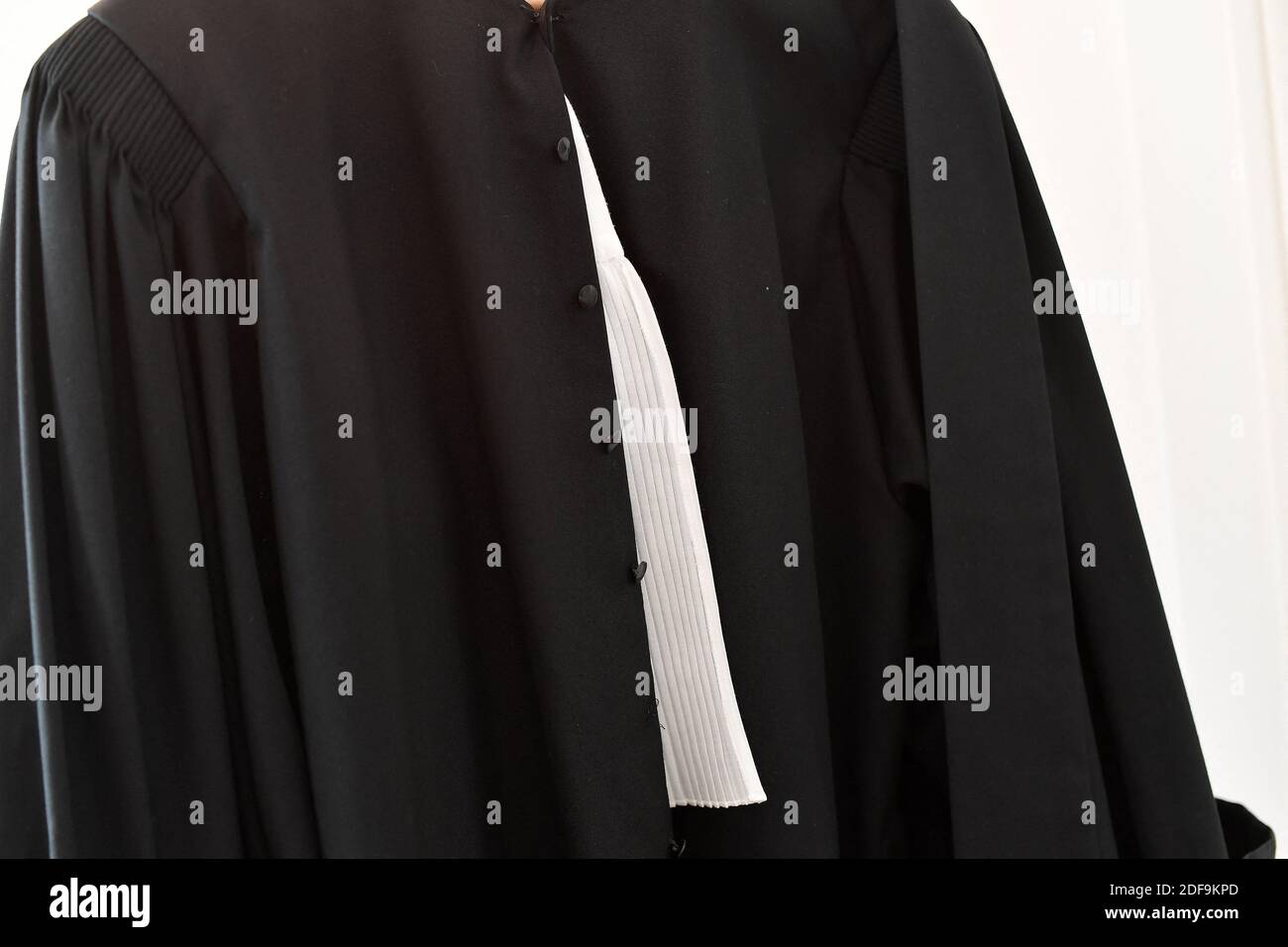 A view of a lawyer robe on April 30, 2020 in Paris, France. Photo by ...